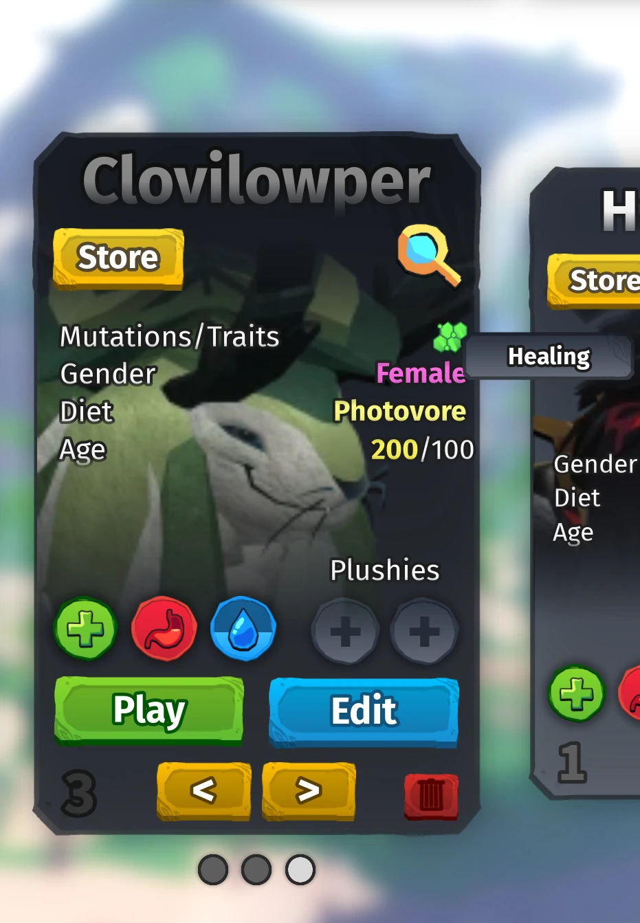 Selling clovi slot with healing trait | Fandom