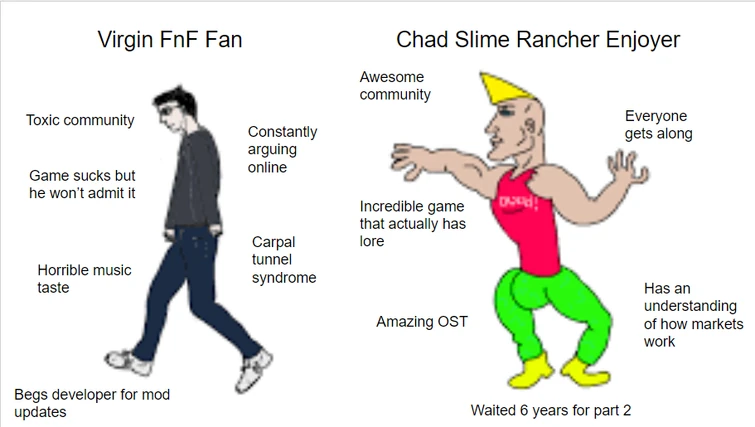 virgin fnf fan vs chad slime rancher enjoyer | Fandom