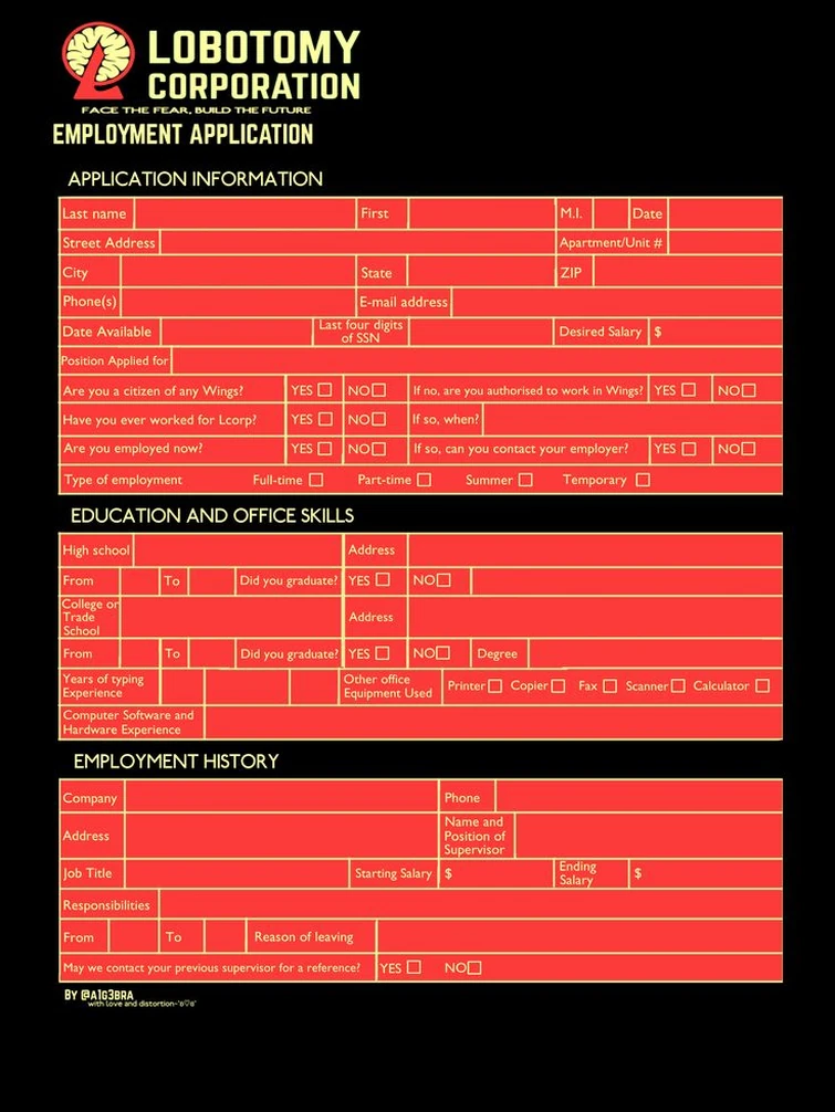 Application for a VERY normal job | Fandom