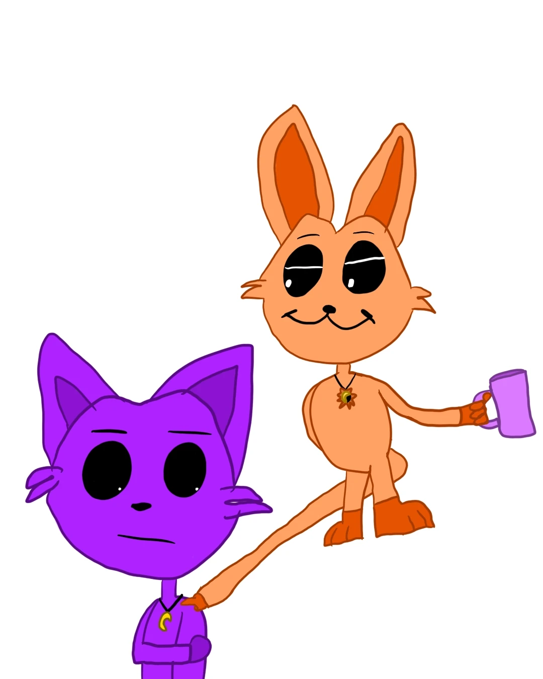 I made art awhile ago of.... the Smiling Critters meeting the Frowning ...