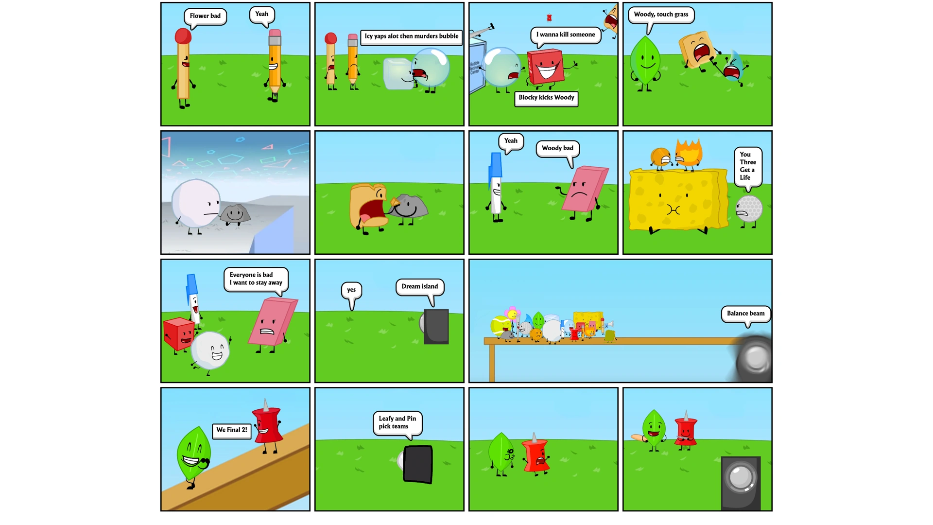 BFDI 1a in 15 panels | Fandom