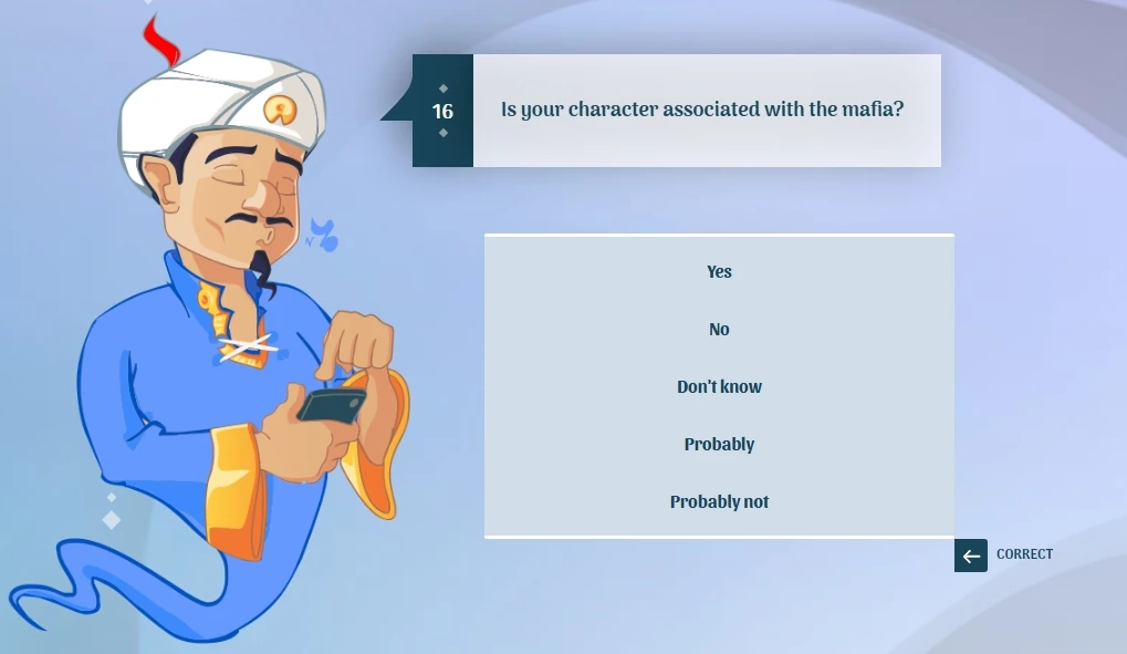I attempted to see if Akinator could guess TSM and I got this: | Fandom