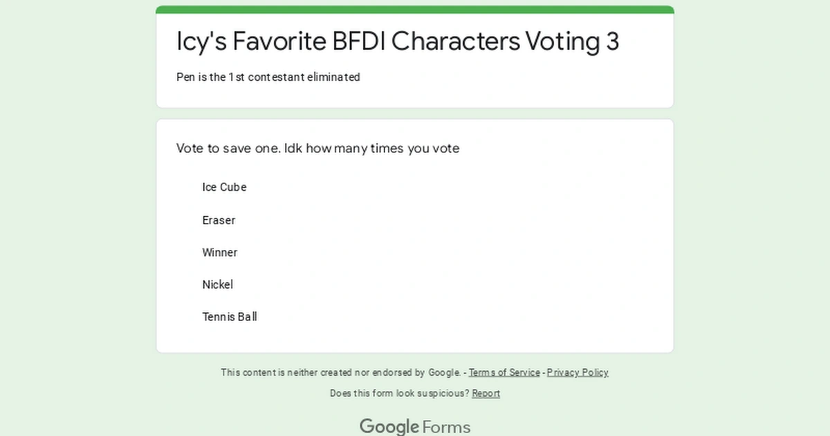 My favorite BFDI Charcaters Voting 3. Pen is out. Vote to save. Voting ...