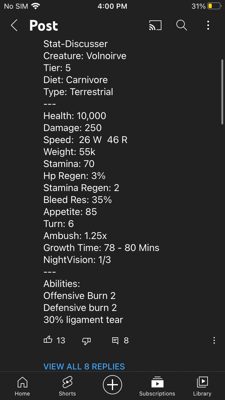 Volnoirve stats (click photo for full pic) | Fandom