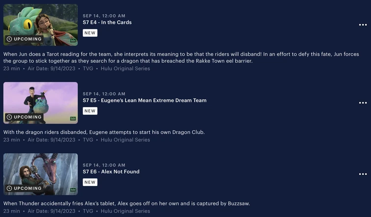 T9R S7 Episode Descriptions & Thumbnails | Fandom