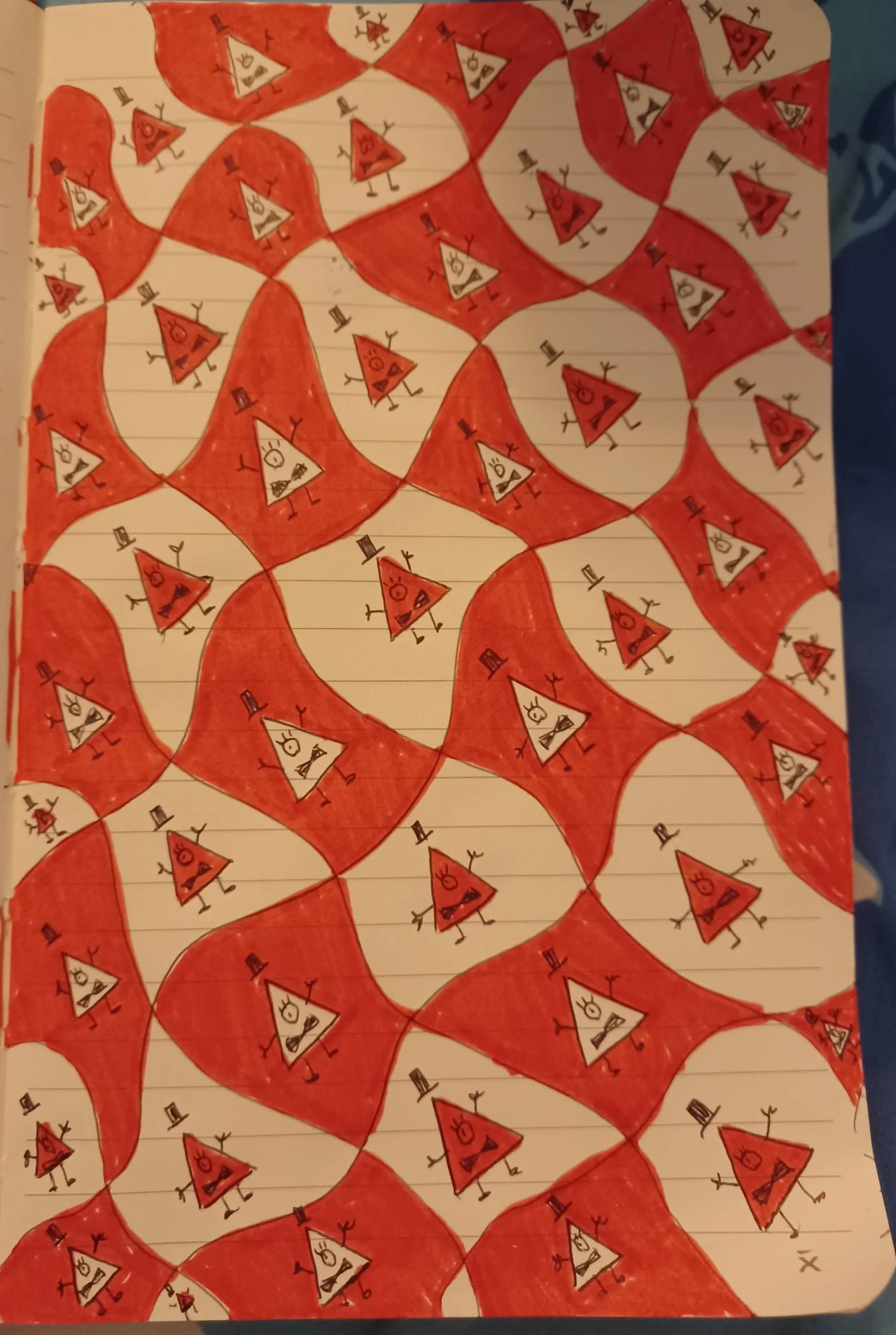 I'm sick and have nothing to do so I drew this Bill doodle | Fandom