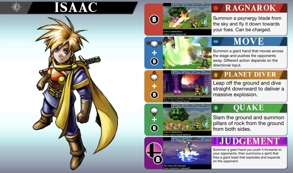 My Isaac (Golden Sun) smash bros moveset | Fandom