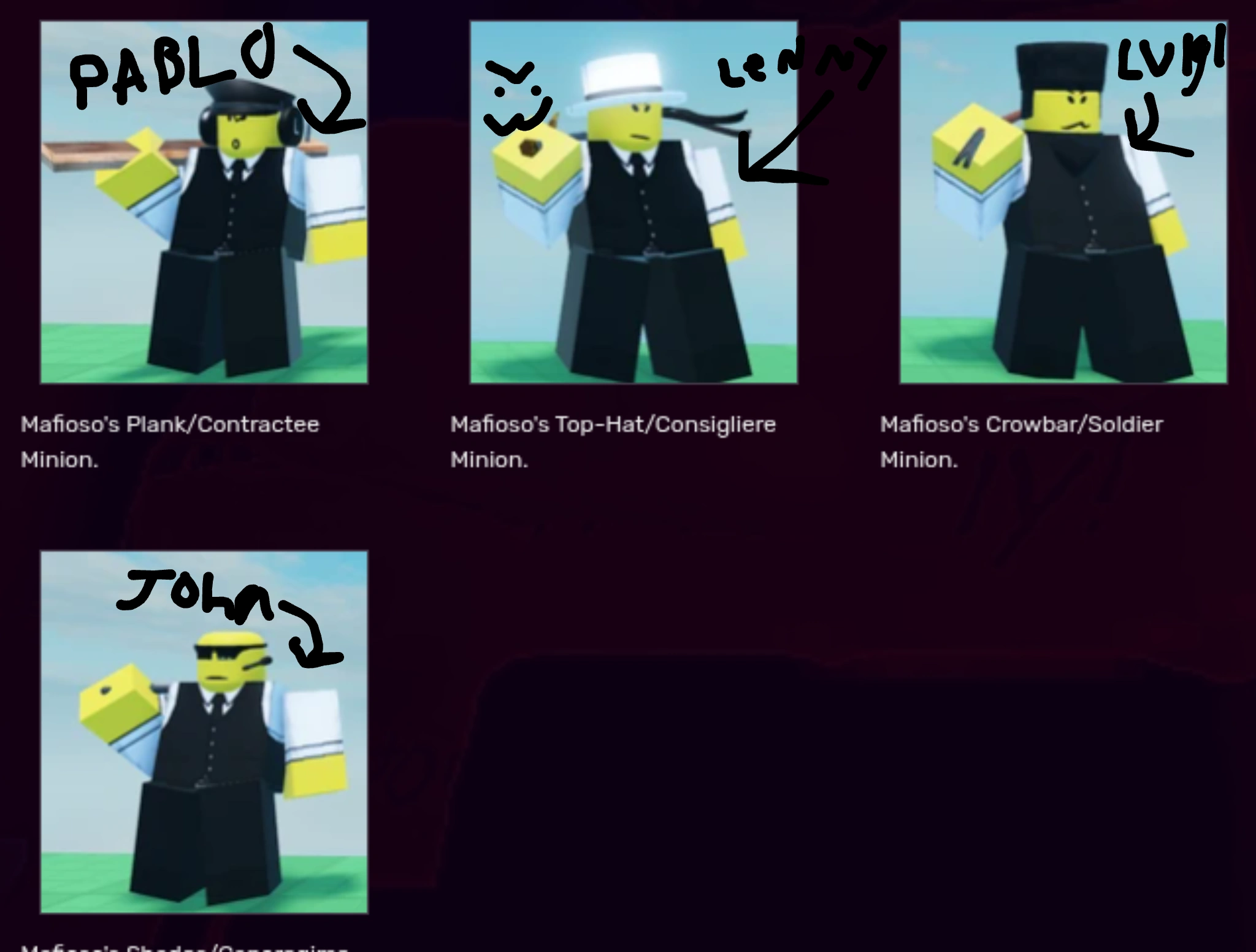 gave mafioso's goons names | Fandom