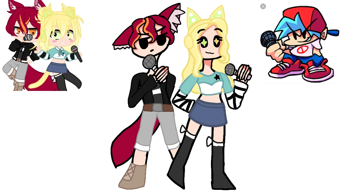 I drew 2 of my ocs in the fnf art style because yes | Fandom