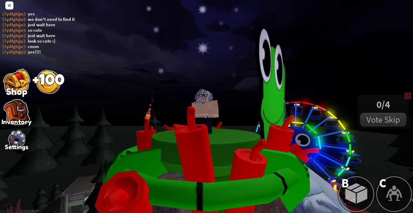 A few screenshots I took of the secret cutscene in Rainbow Friend ...