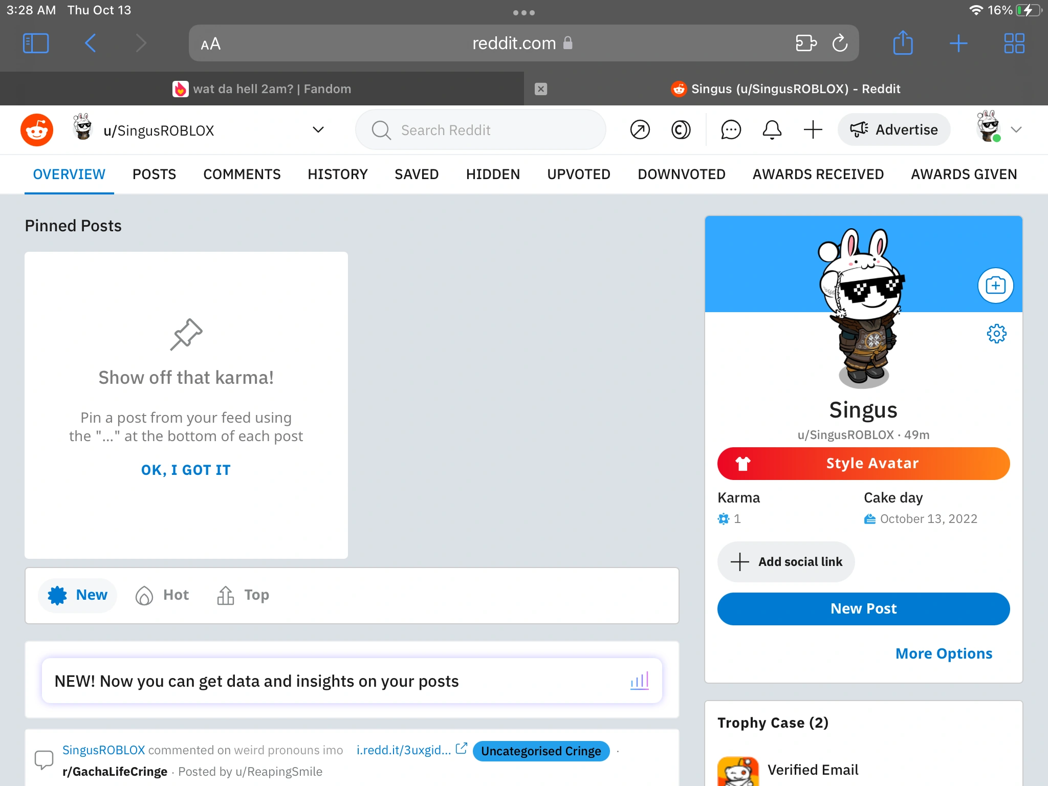 i made a reddit account, what do you guys think? | Fandom