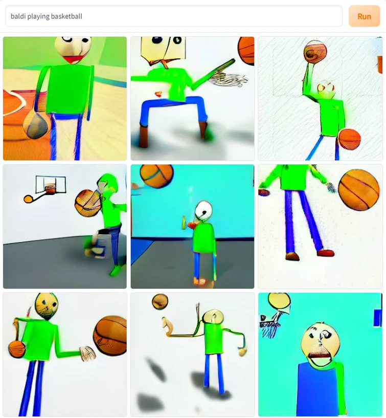 drew that stupid blue shirt baldi that always appears when you type ...