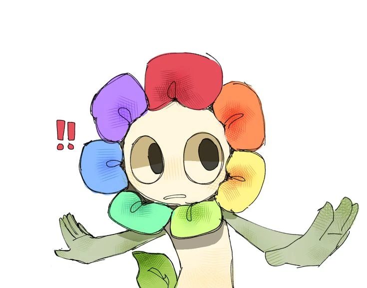was seaching for stuffy flower art from pvz and look who snuck there ...