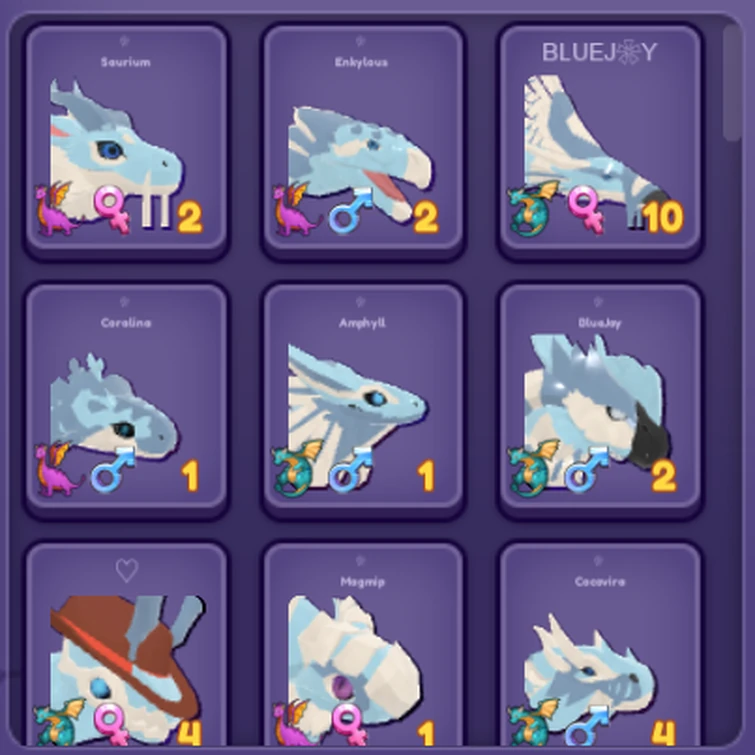 MY BLUEBERRY MILKSHAKE DRAGONS SO FAR
