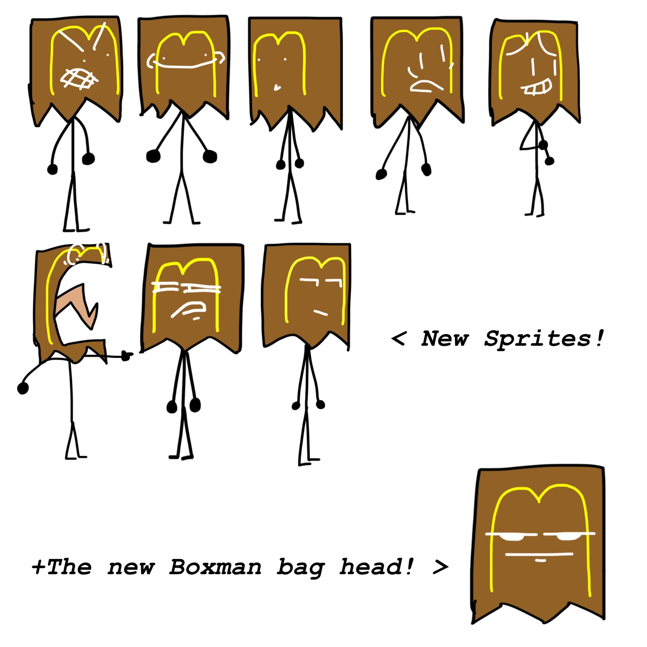 Boxman sprites I made for the comic studio because there wasn’t enough ...