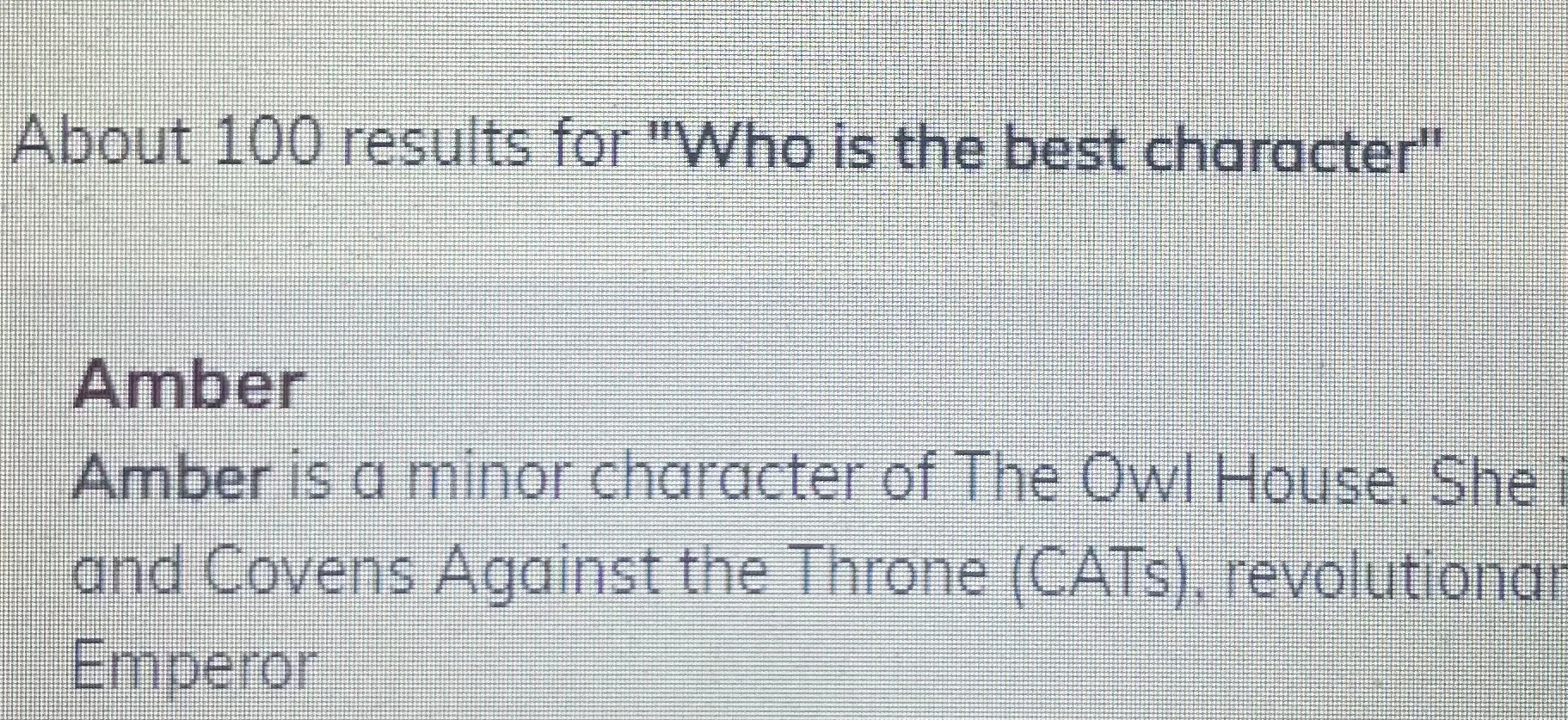 The only correct answer | Fandom