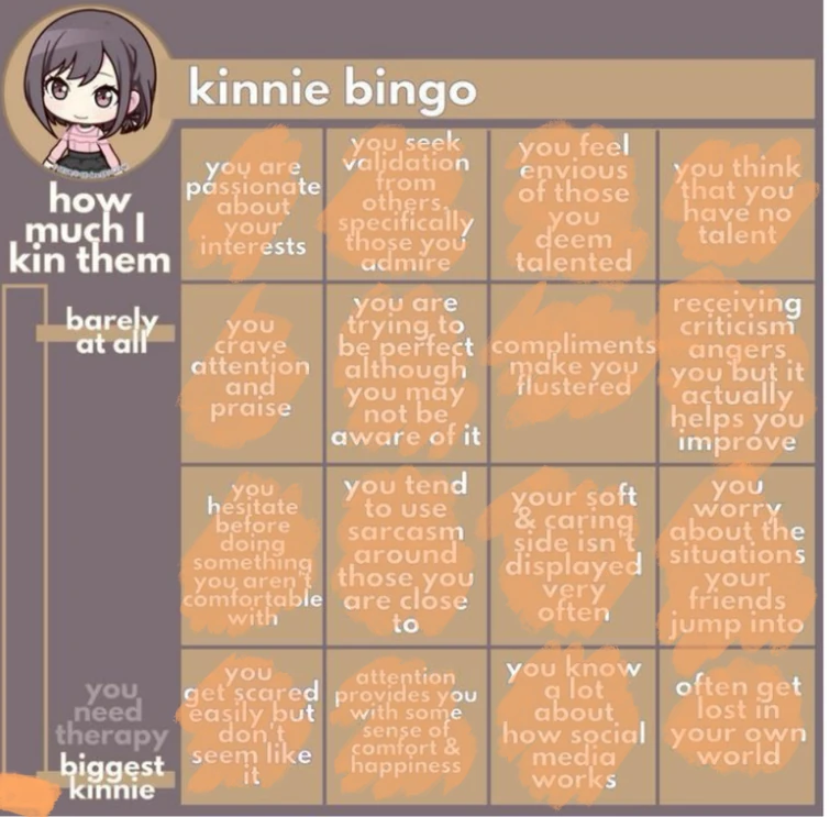 i did an ena kinnie bingo | Fandom