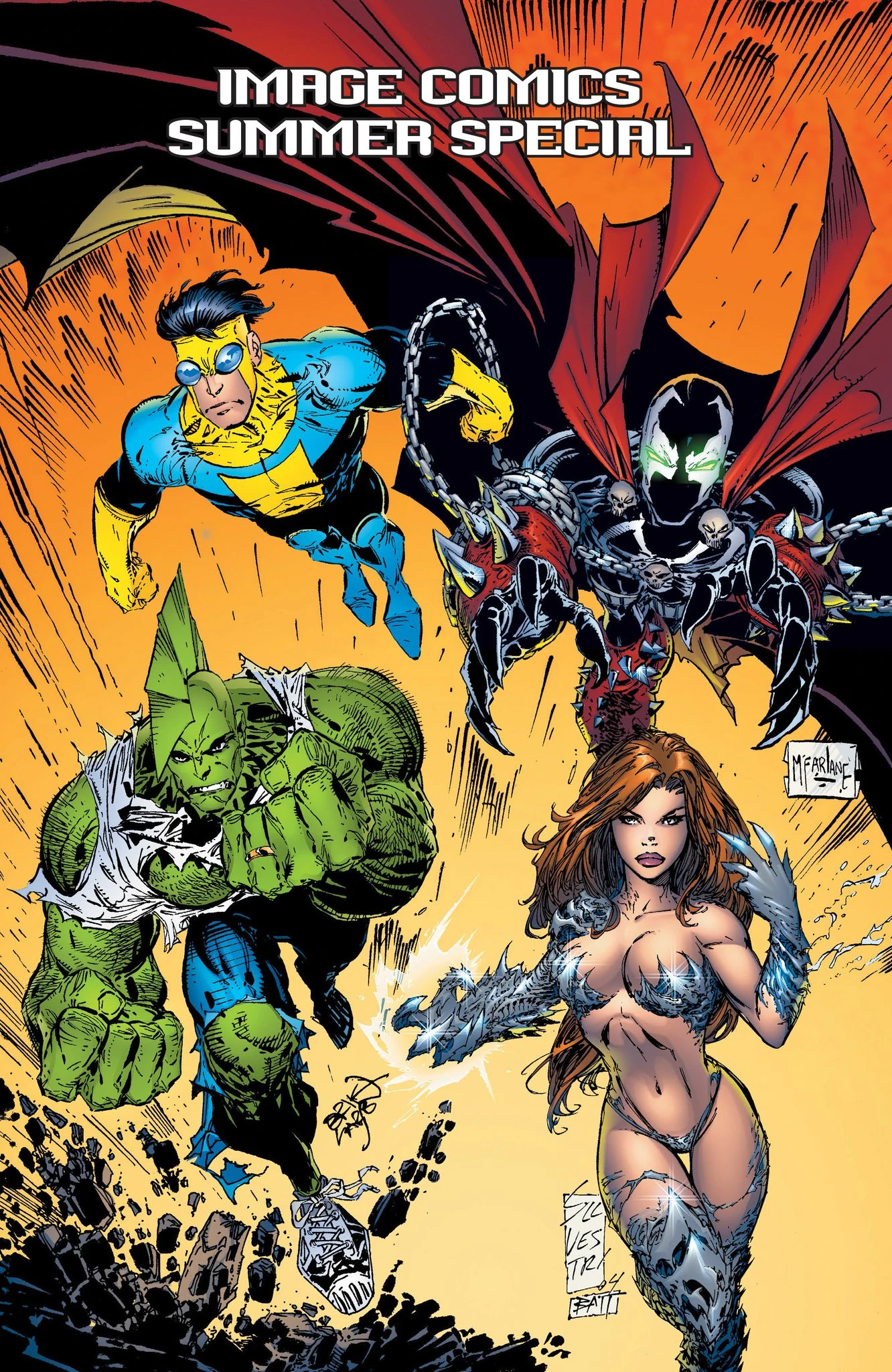 Invincible hanging with Spawn, The Intractable Frunk, and Shyvana from League of Legends. | Fandom