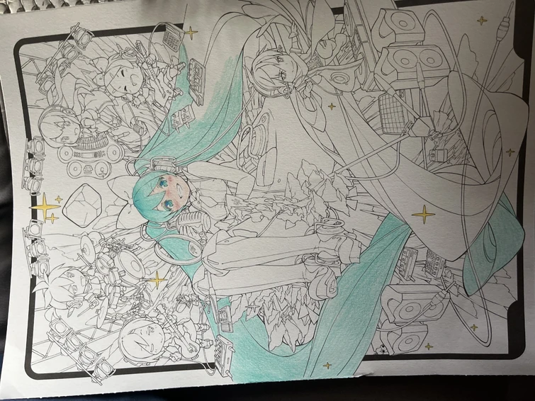 finally using my miku coloring book | Fandom