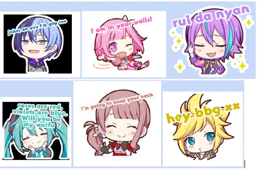 hehehehehehe custom pjsk stickers ^^ (not mine) | Fandom