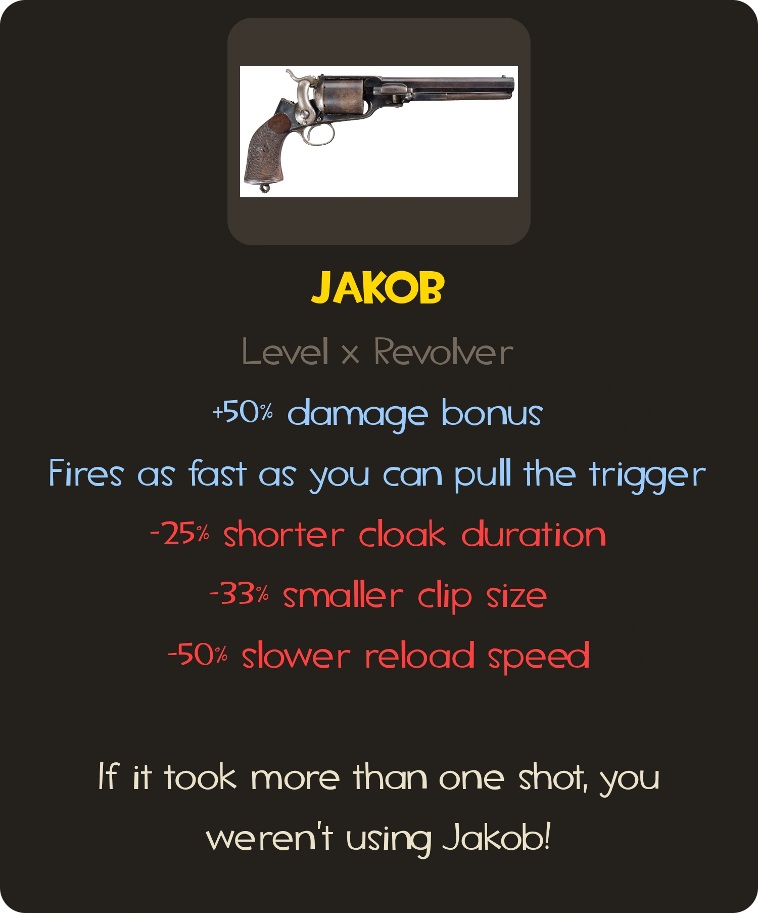 Jakob, A revolver for Agent | Fandom