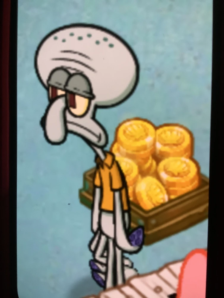 Squidward with coins | Fandom