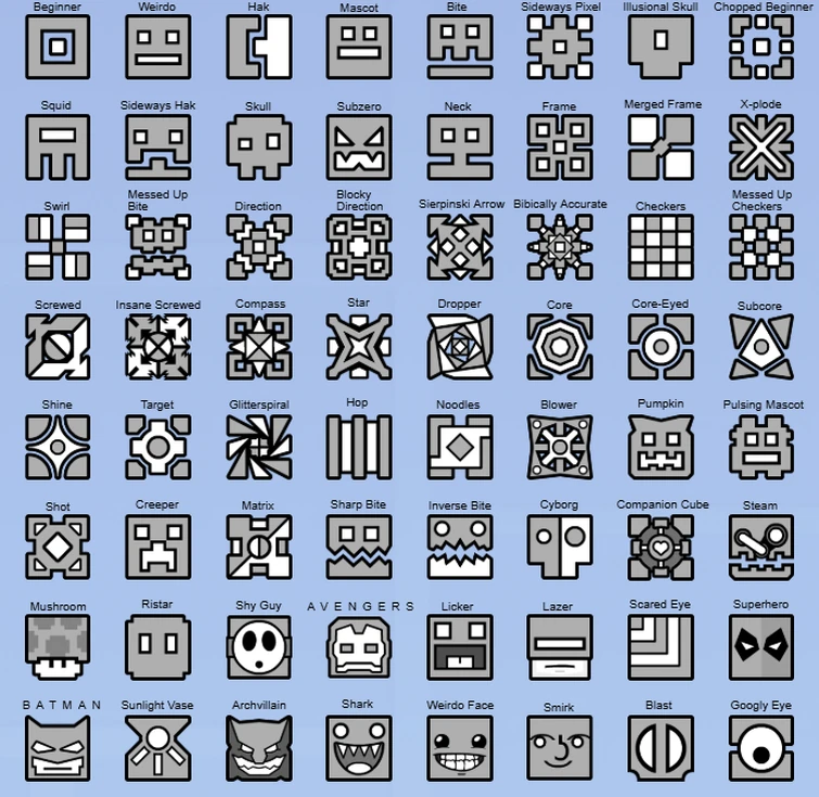 What if GD cubes had names? (1-64) | Fandom