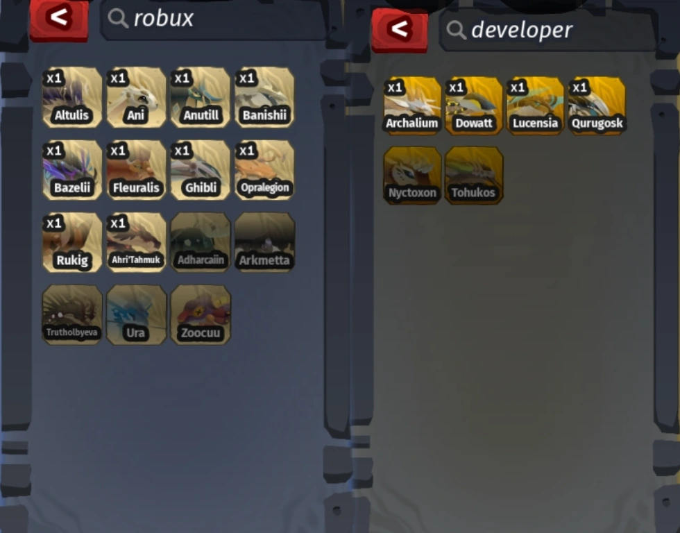 Looking for developer and robux creatures, that I don't have! | Fandom