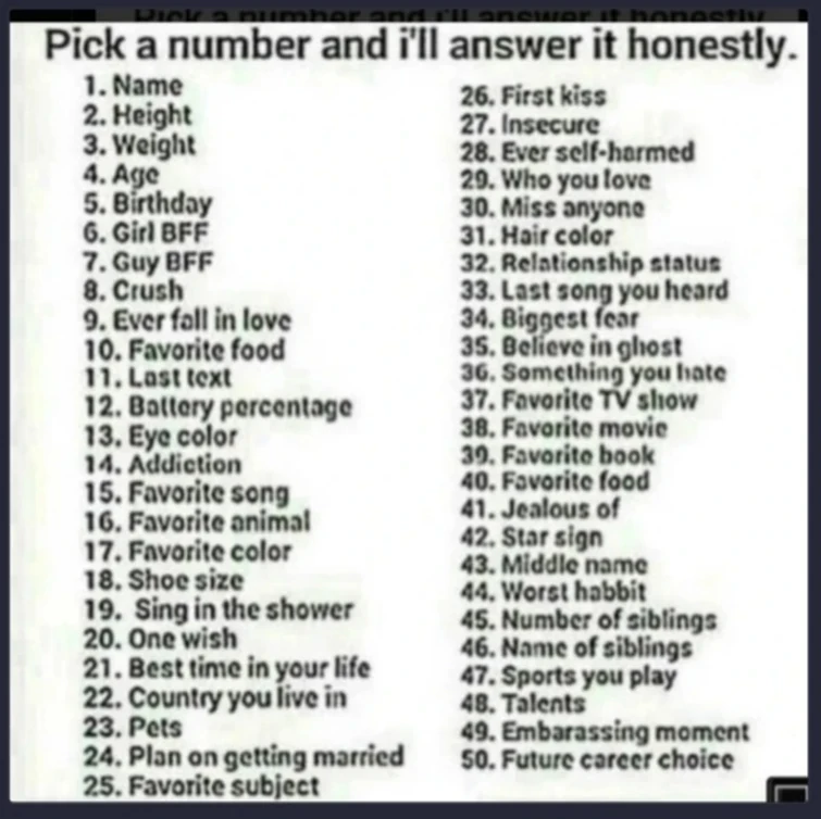 comment a # i’ll answer honestly | Fandom