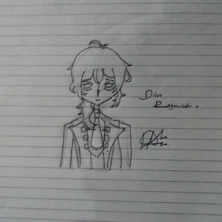 Quick Diluc drawing I did in class | Fandom