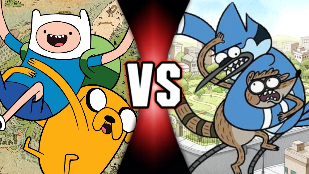 Finn and Jake VS Mordecai and Rigby (Adventure Time VS Regular Show ...