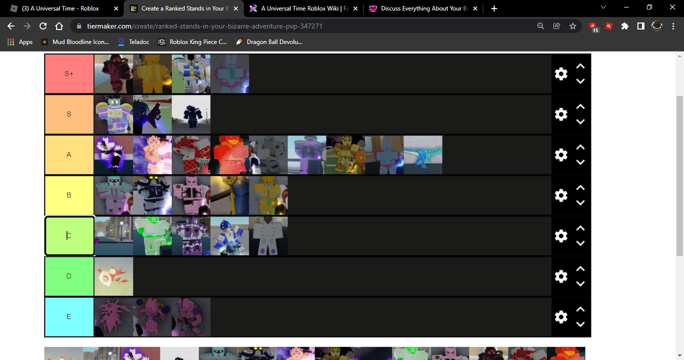 YBA PVP TIER LIST (in my opinion) | Fandom