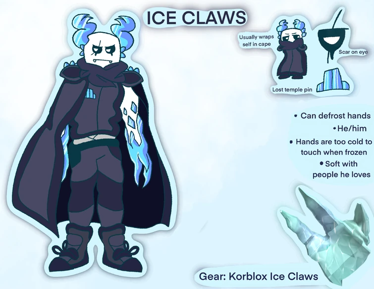 remade ice claws ref sheet | Fandom