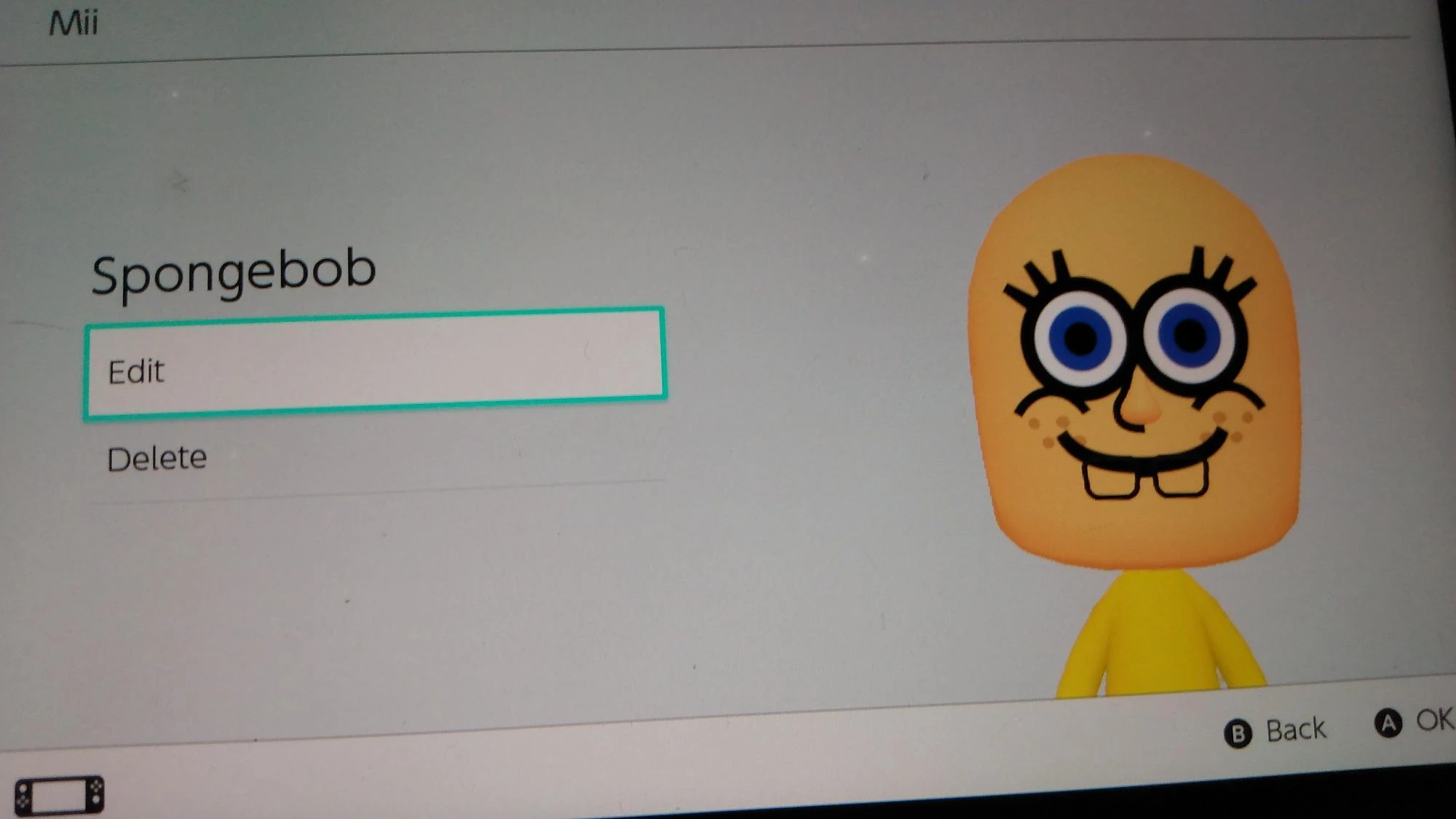 I made Spongebob Mii! | Fandom