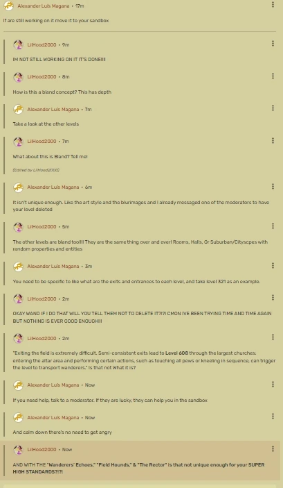 An average argument in the Backrooms wiki | Fandom