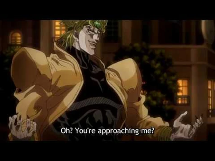 Ho, mukatte kuru no ka? Nigezu ni kono DIO ni chikazuite kuru no ka ...