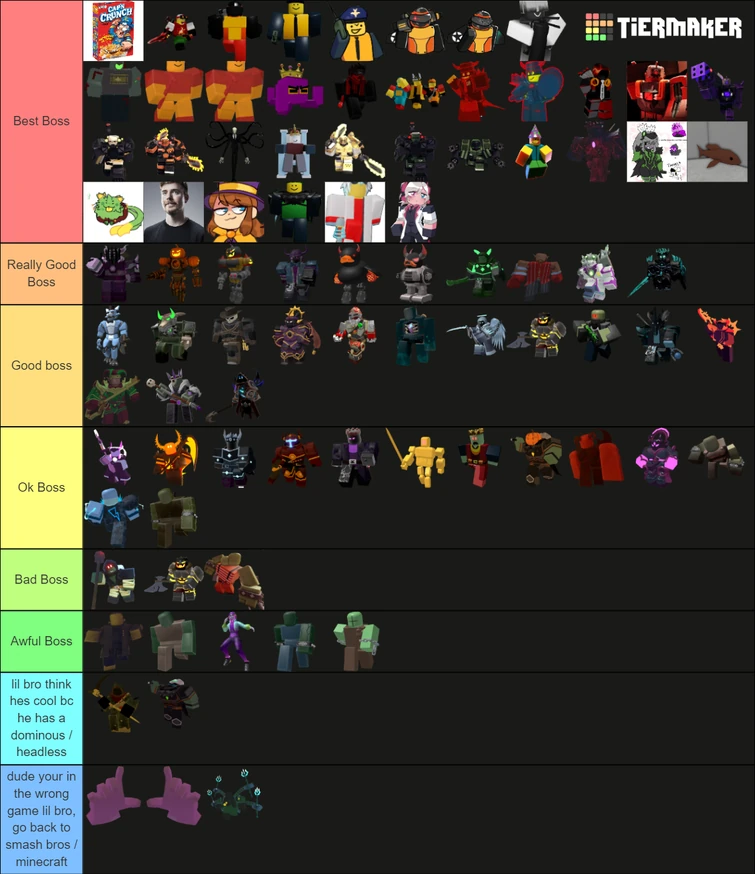 tds boss teir list (my opinion) | Fandom