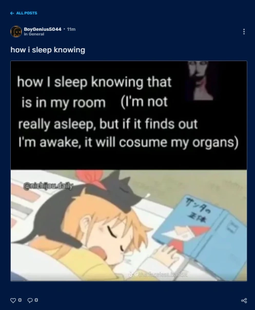 how i sleep knowing a post about this meme exists | Fandom
