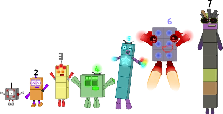 Robotic Numberblocks roster as of now. | Fandom