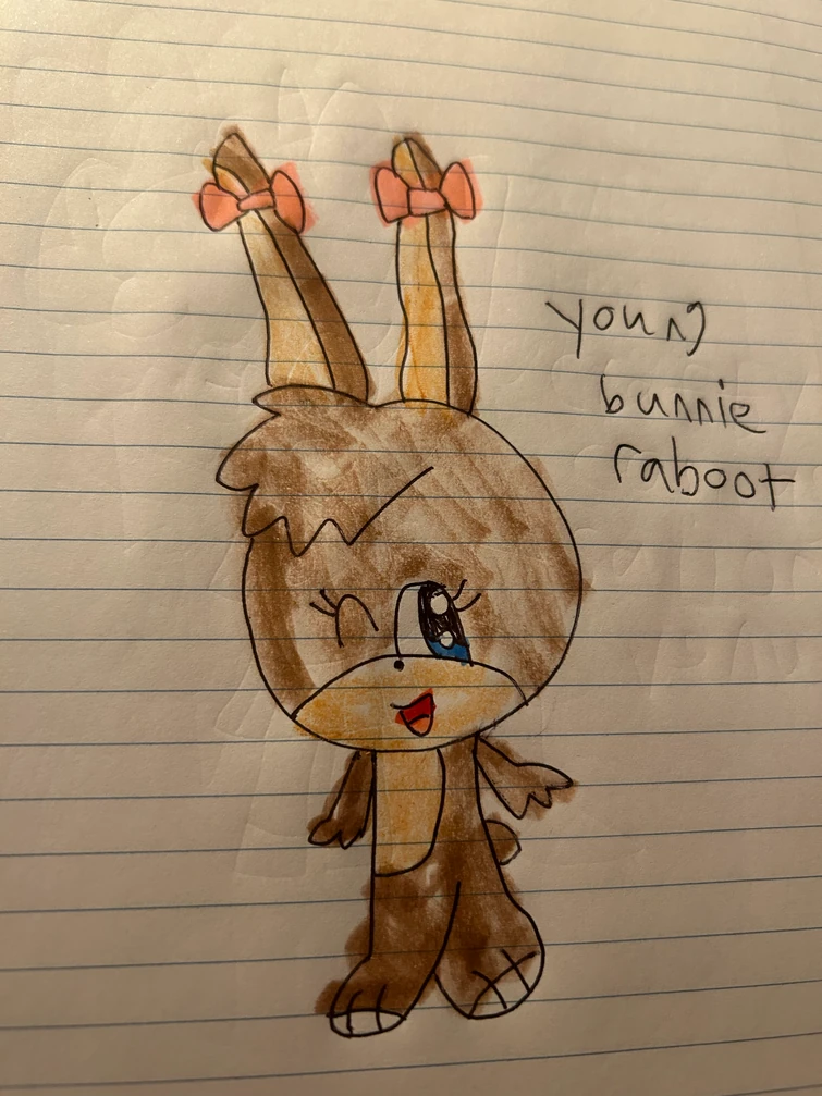 I drew young bunnie rabbot! | Fandom