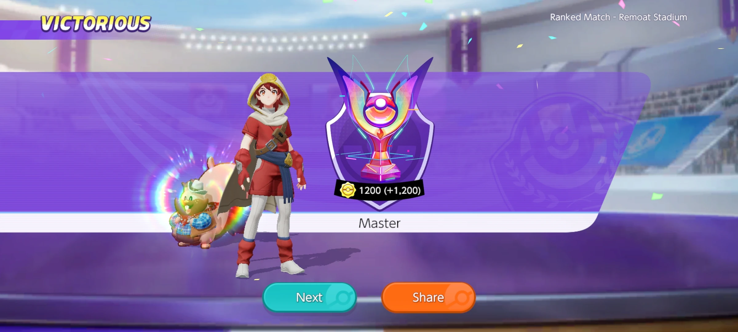 Reached Master on final day of Remoat Stadium! | Fandom