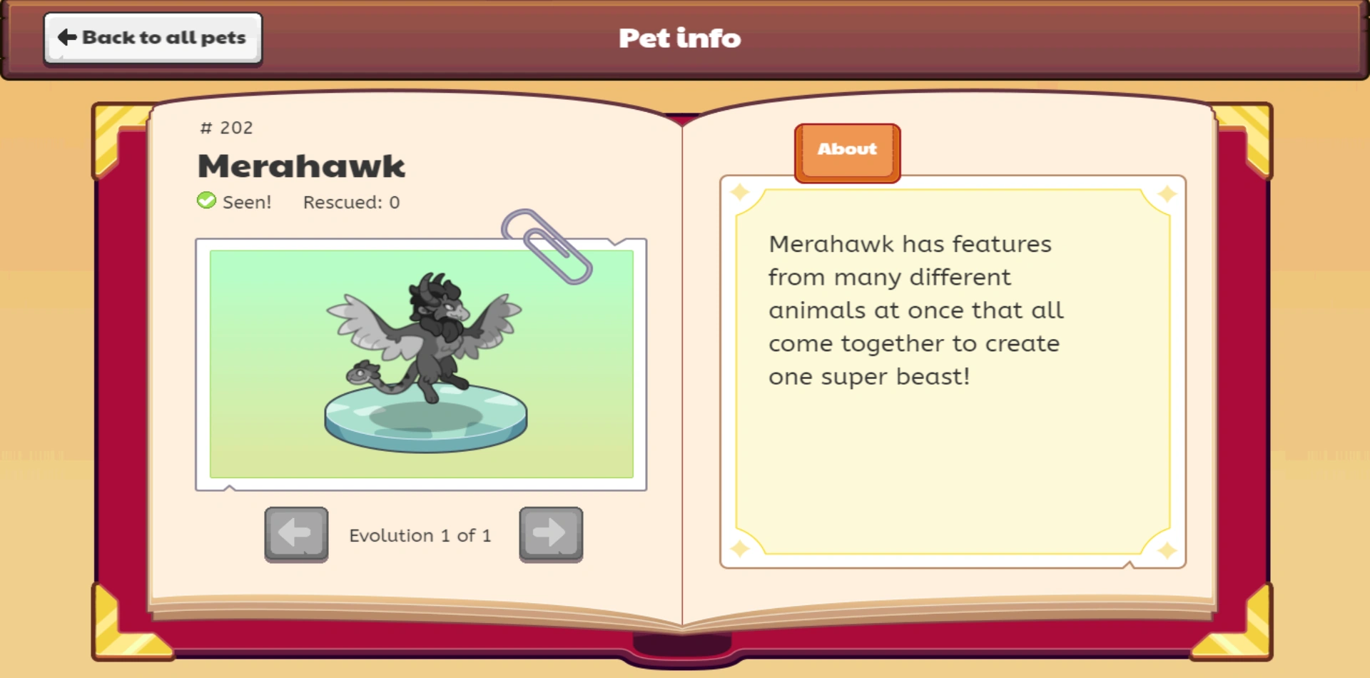 Merahawk has been added to the pet book | Fandom