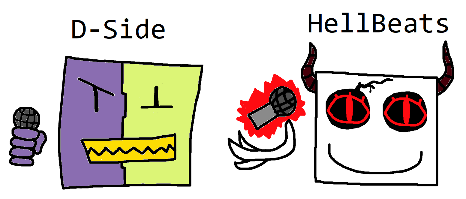 My OC as HellBeats and D-Side | Fandom