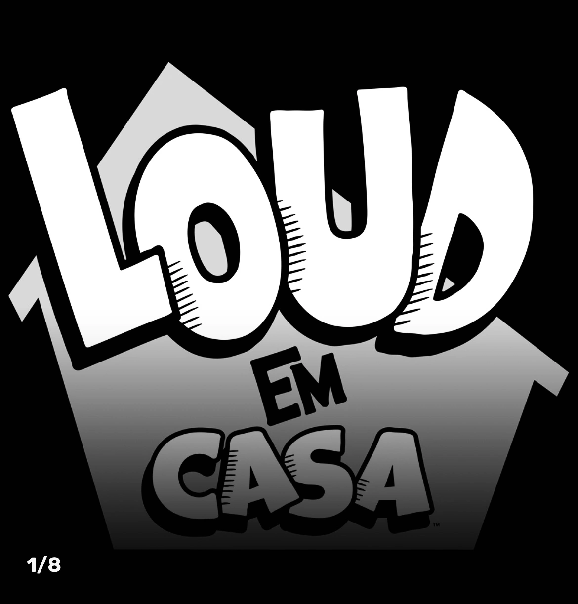 Loud em casa logo in black and white style | Fandom