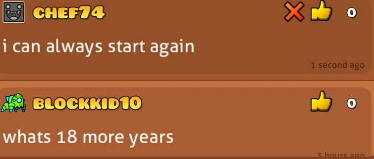 Most intellectual interaction I've ever had in GD comment sections | Fandom