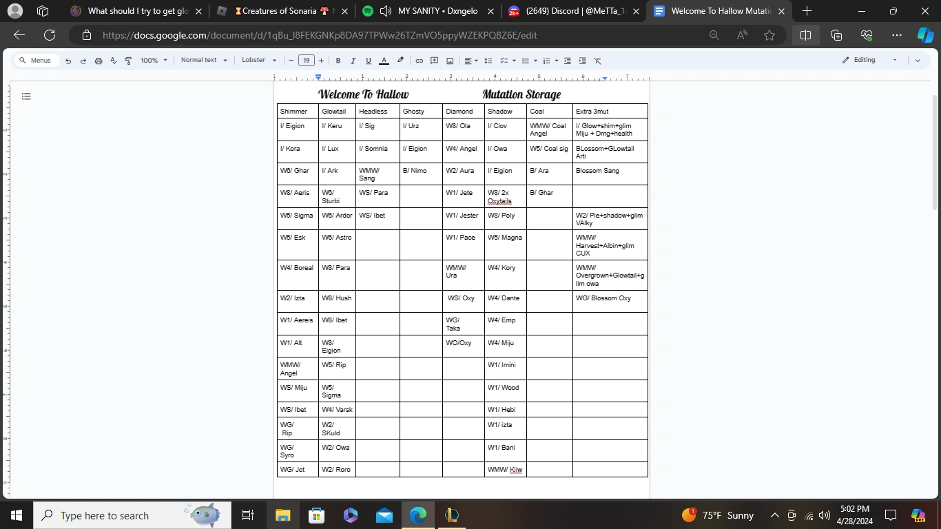 Auction/Sell/Tradin 110x Mutations | Fandom