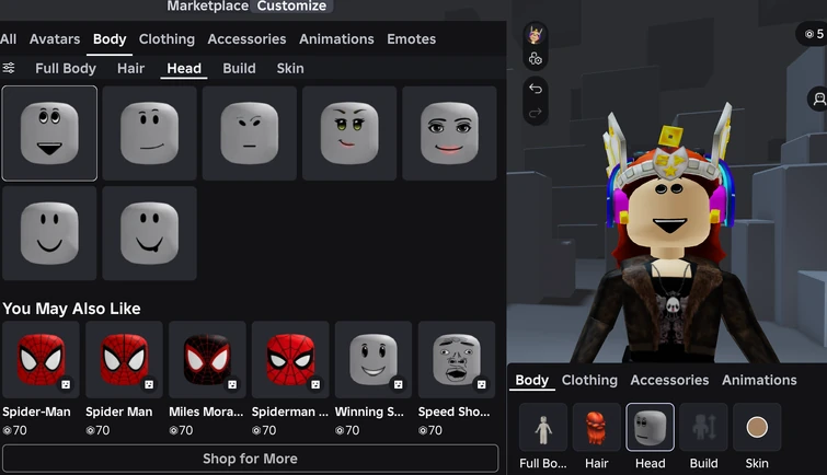 Umm... what's happening... why I can't equip my original face back ...