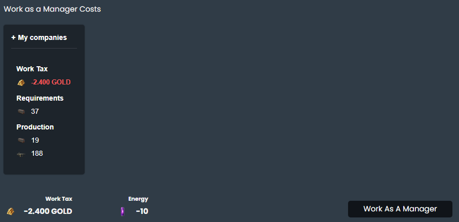 Working as Manager | Eclesiar Wiki | Fandom