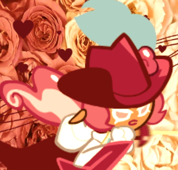 back on my pfp making grind with raspberry mousse and rose my beloveds ...