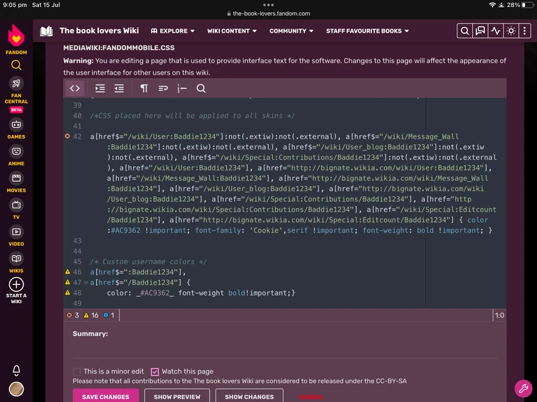 Custom username wiki mobile css issue | Fandom